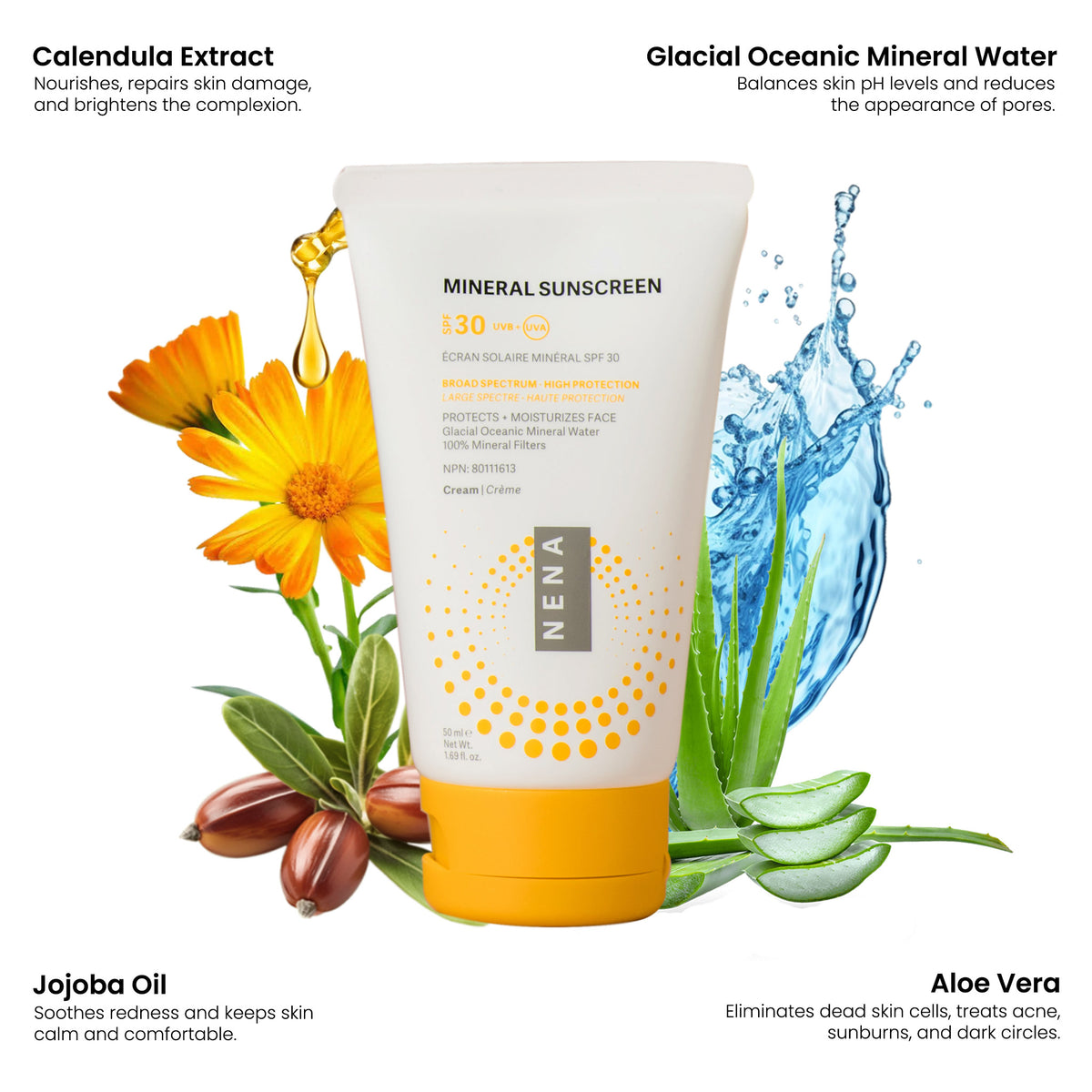 NENA 100% Mineral Sunscreen | All-Natural, Broad Spectrum Protection ...